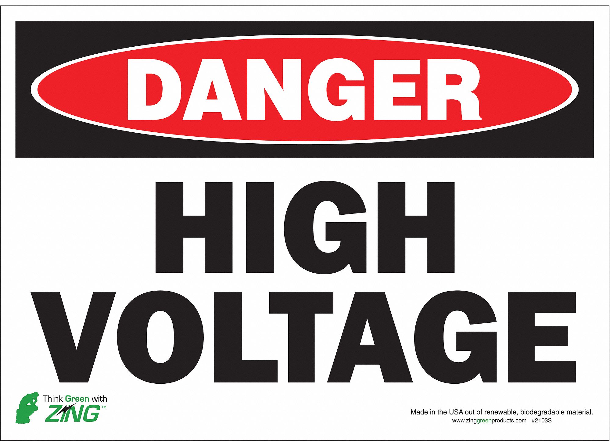 Danger Sign, Polyester, Rectangle, English - Grainger