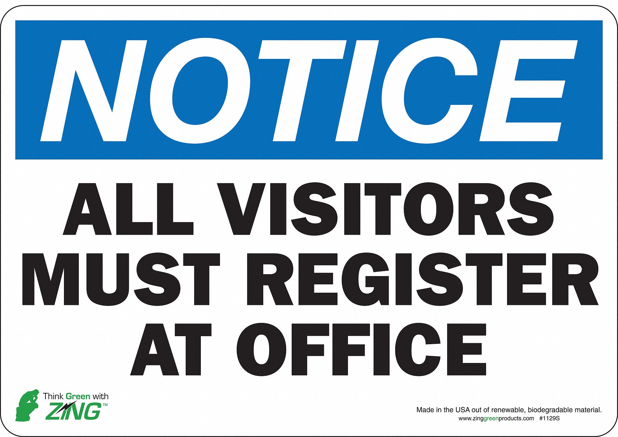 Polyester, Adhesive Sign Mounting, Notice Security Sign - 5VXP1|1129S ...