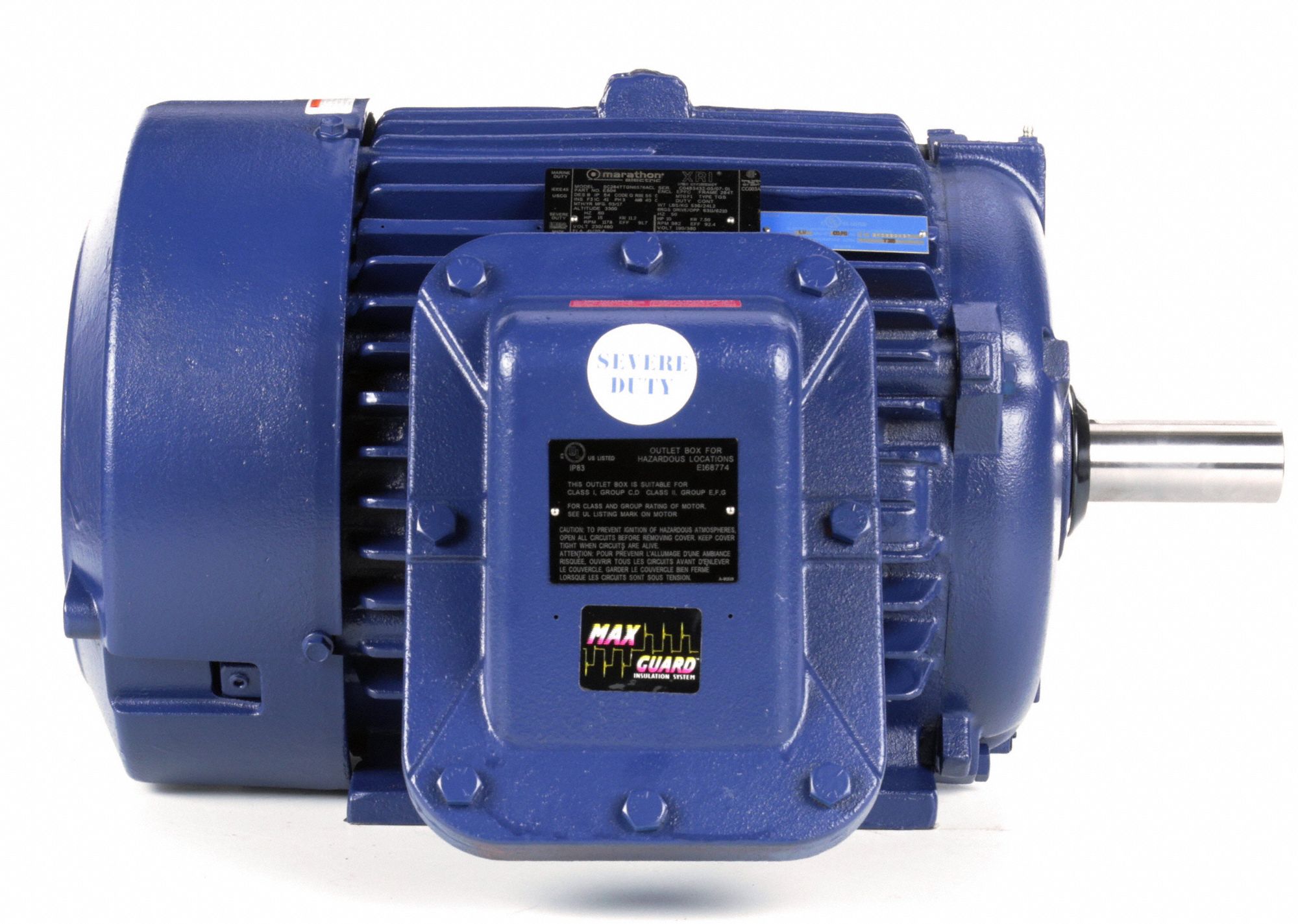 MARATHON MOTORS Hazardous Location Motor, 15 HP, Hazardous Location ...