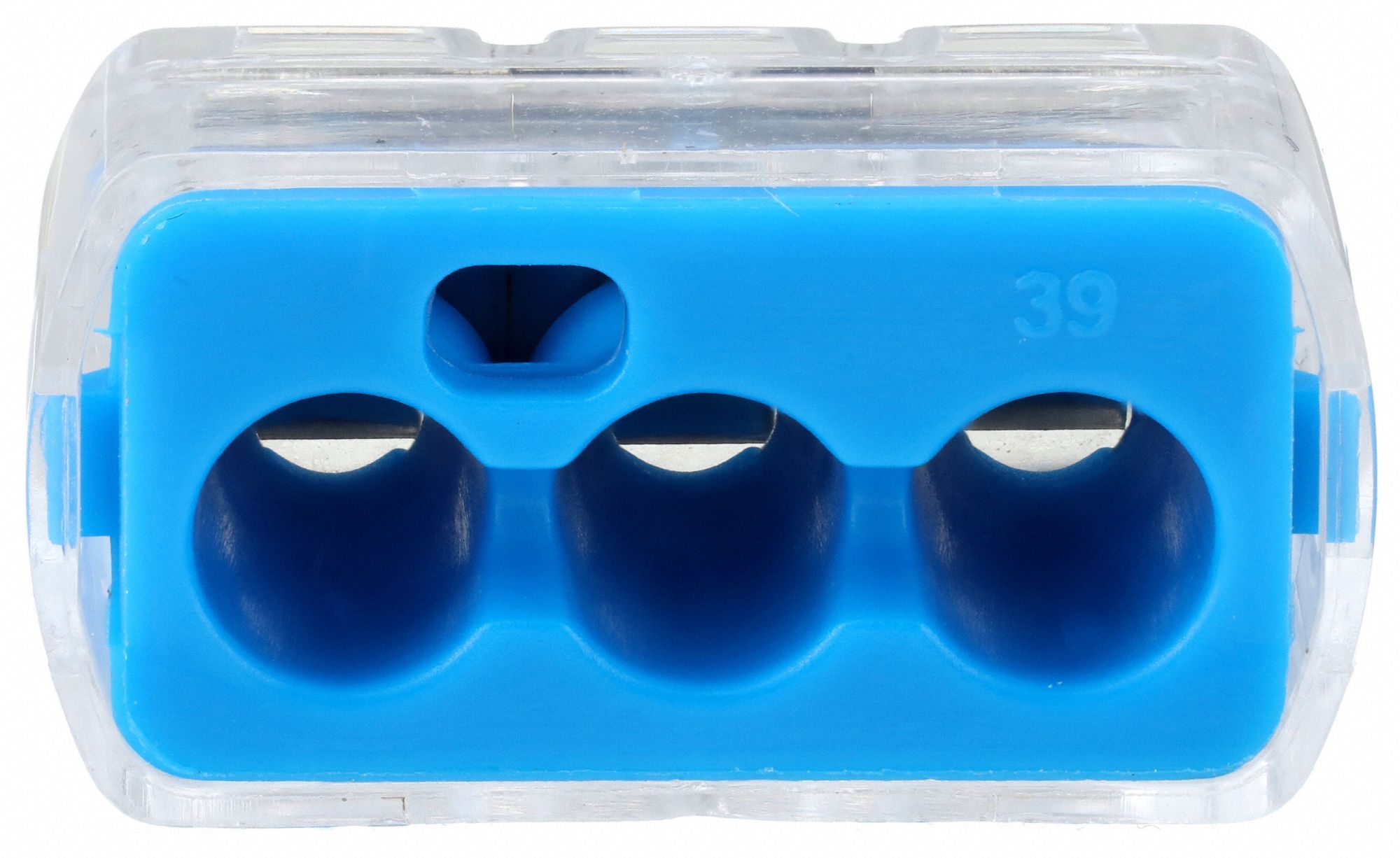 IDEAL Push-In Connector: Blue, 3 Ports, 50 PK - 5VYJ6|30-1039 - Grainger