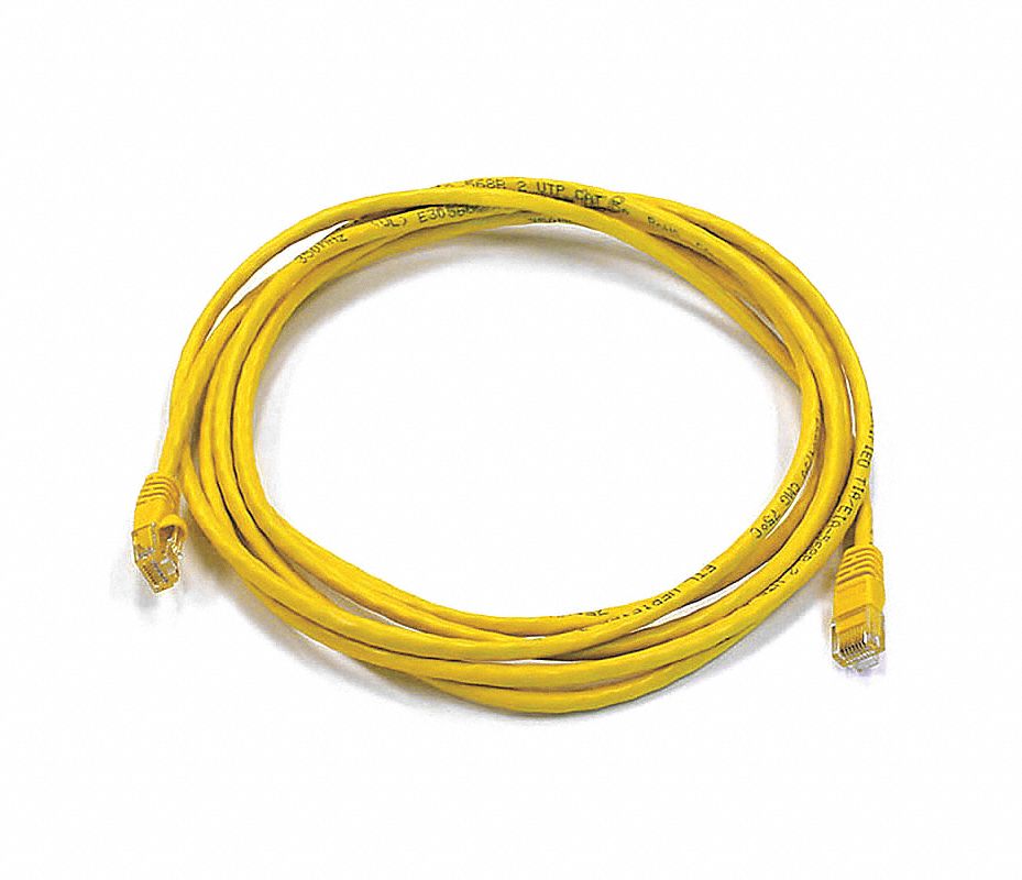 MONOPRICE Cable Ethernet, 5e, 10 pies, RJ45, RJ45, Color Amarillo ...