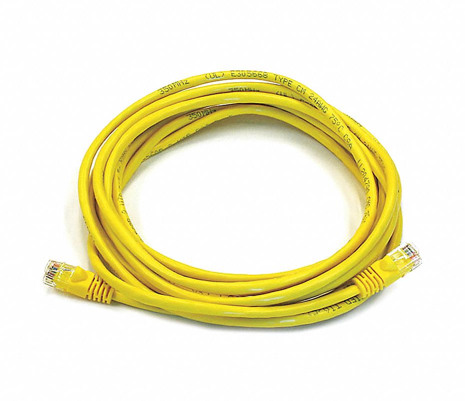 MONOPRICE Cable Ethernet, 5e, 14 pies, RJ45, RJ45, Color Amarillo ...