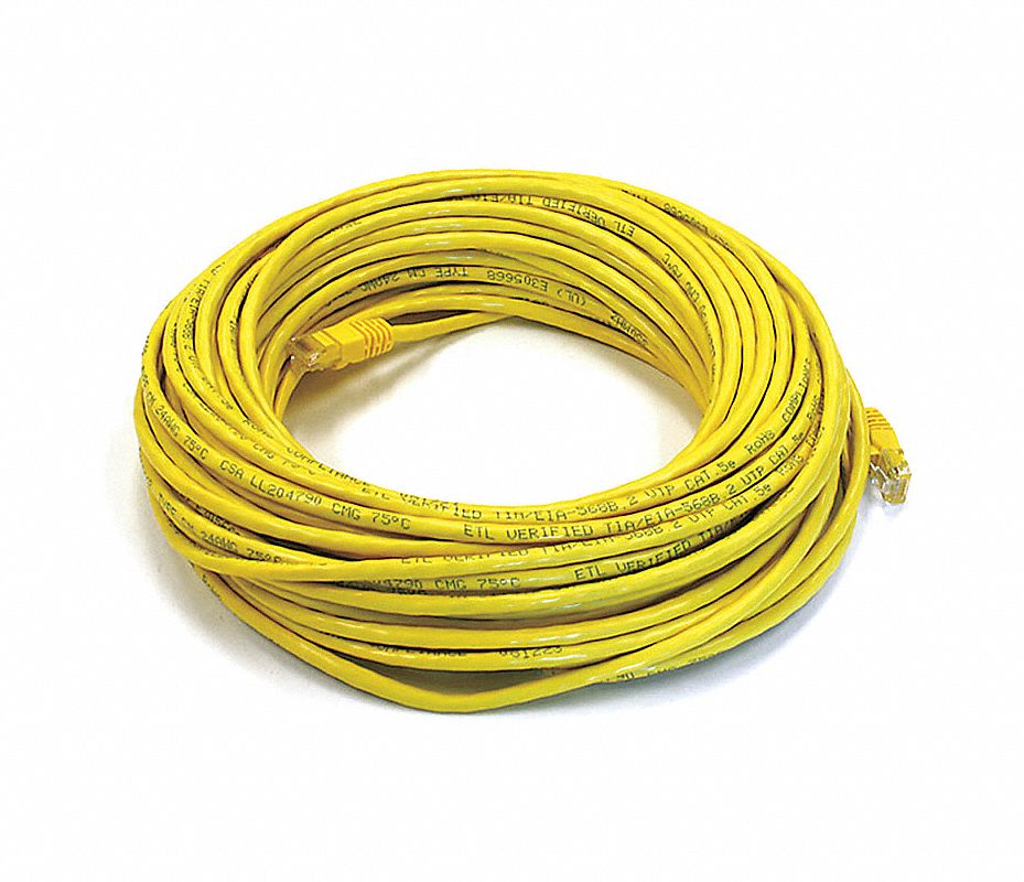 MONOPRICE Cable Ethernet, 5e, 75 pies, RJ45, RJ45, Color Amarillo ...