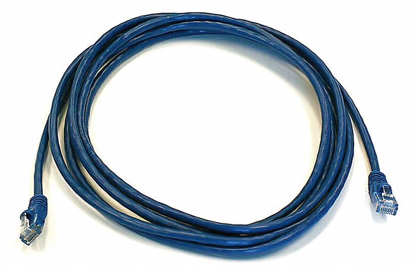 MONOPRICE VOICE AND DATA PATCH CORD, ROUND, 24 AWG, BLUE, 3436, 10 FT ...