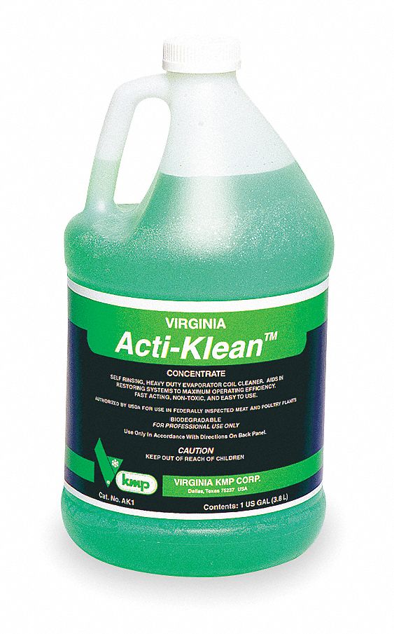 Non-Acid Base Evaporator Coil Cleaner, 1 gal, Green Color, 1 EA - Grainger