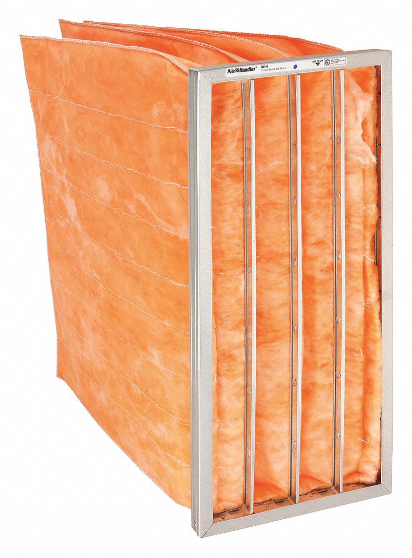 AIR HANDLER POCKET AIR FILTER, 24 X 12 X 29 IN, MERV 11, ORANGE ...