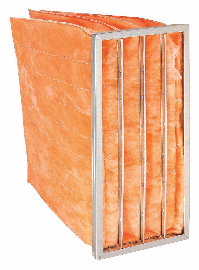 24x12x22 Nominal Filter Size, Orange, Pocket Air Filter - 2GGW6|2GGW6 ...