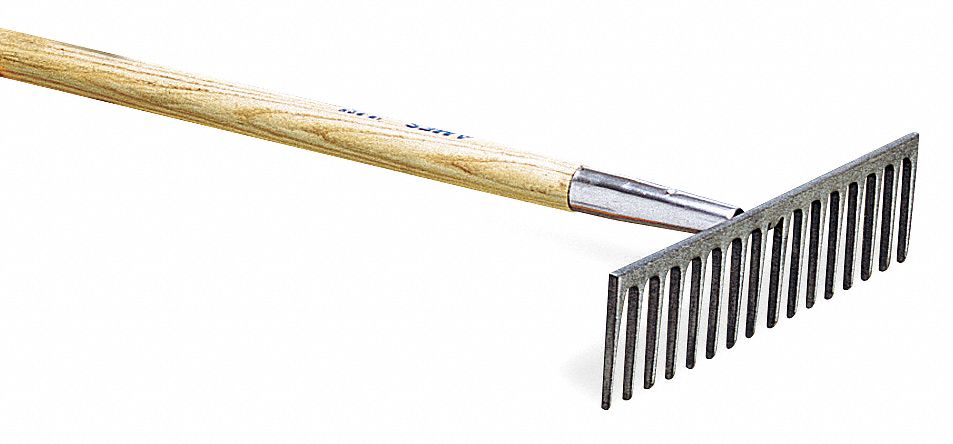 JACKSON Road Rake, Steel Tine Material, Length of Tines 4", Overall ...