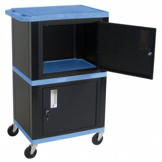 Audio-Visual Cart, 300 lb Load Capacity, Number of Shelves 3 - Grainger