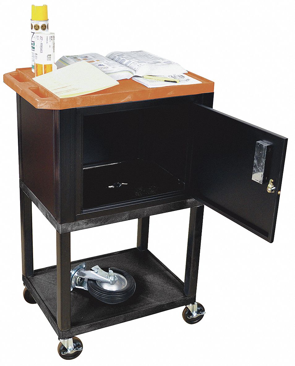 Audio-Visual Cart, 200 lb Load Capacity, Number of Shelves 3 - Grainger