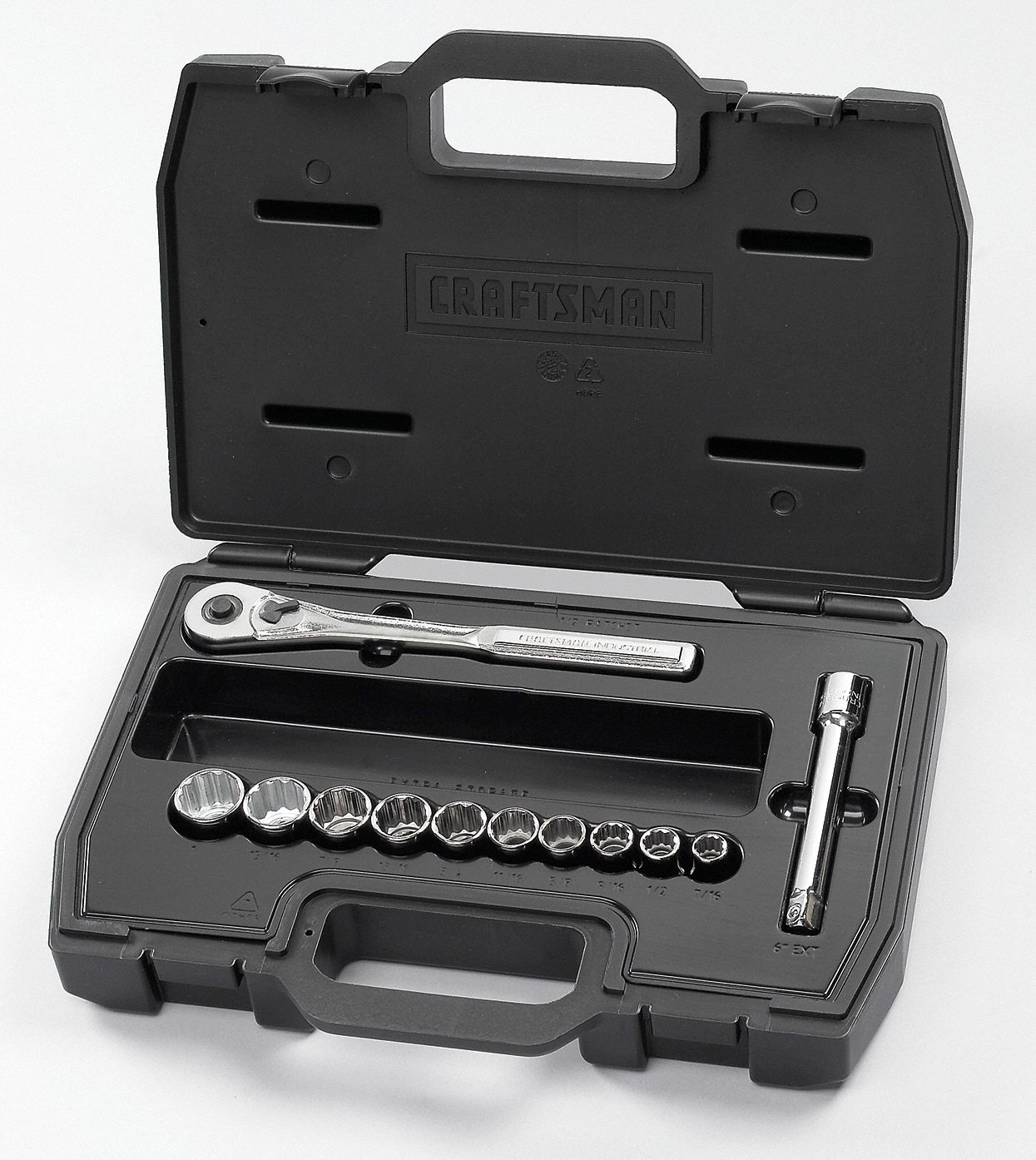 Socket Set, Square, Drive Size 1/2 in - Grainger