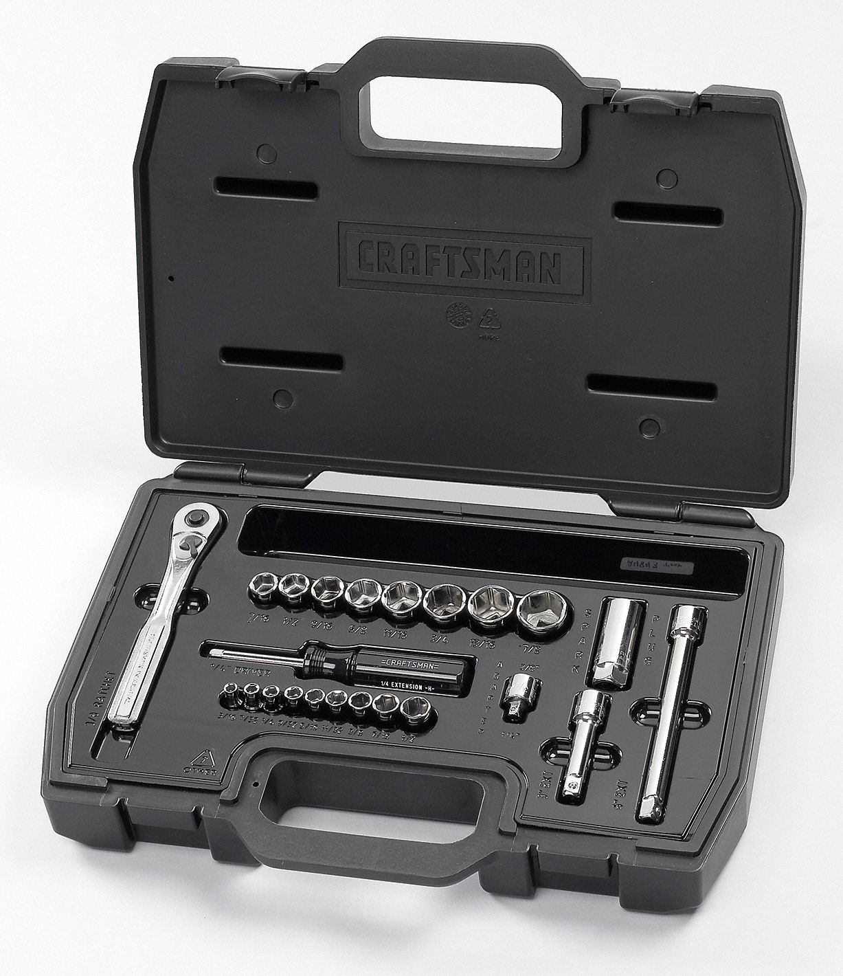 Socket Set, Square, Drive Size 3/8 in, 1/4 in - Grainger