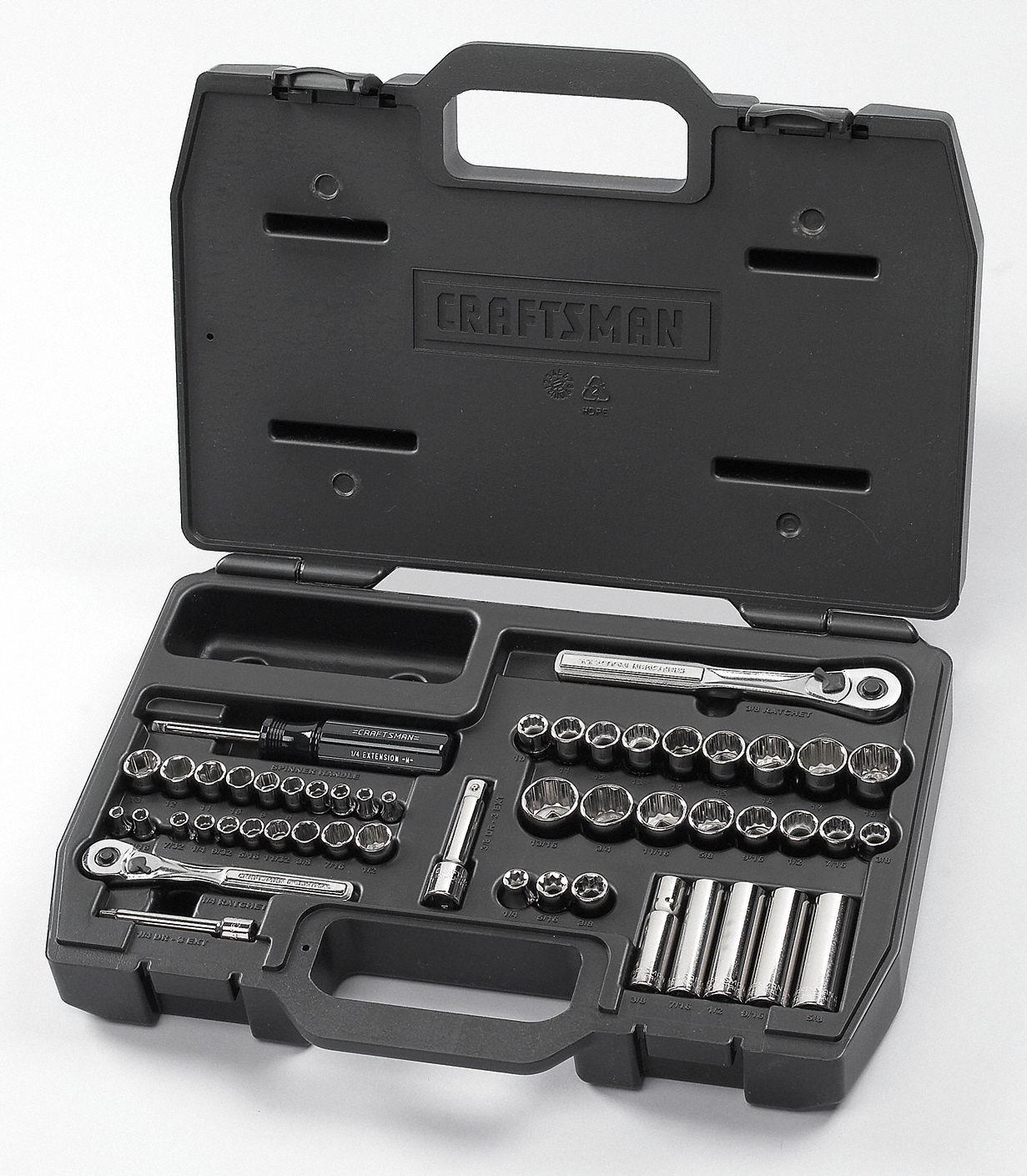 Socket Set, Square, Drive Size 3/8 in, 1/4 in - Grainger