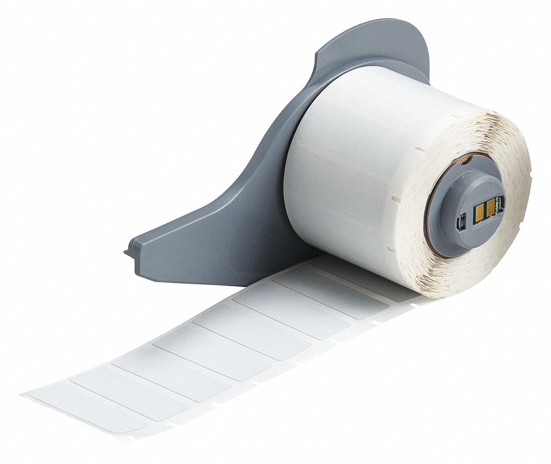 1/2 in x 1 1/2 in, Metal Detectable Polyester, Precut Label Roll ...