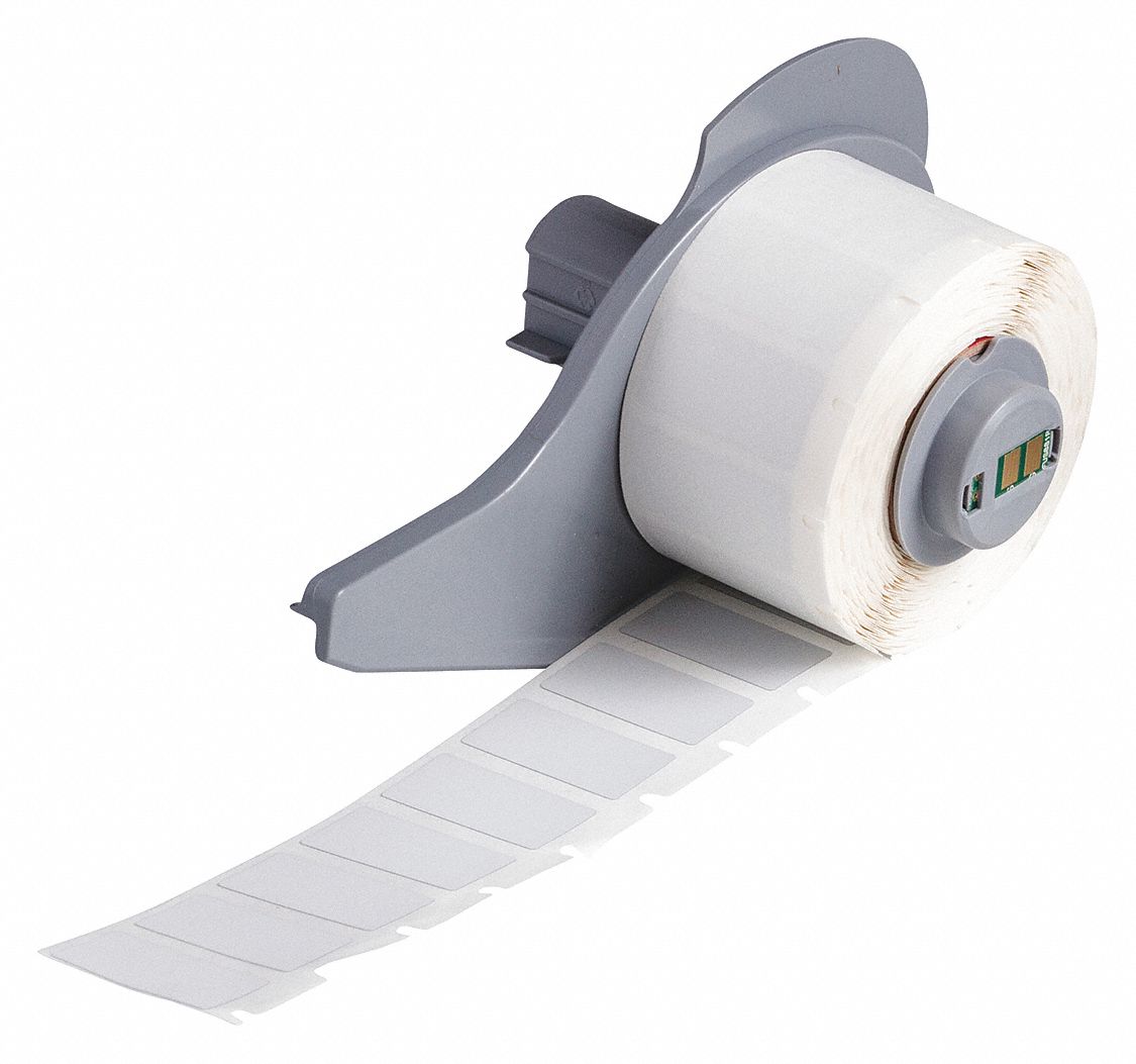 1/2 in x 1 in, Metal Detectable Polyester, Precut Label Roll - 5WKH8 ...