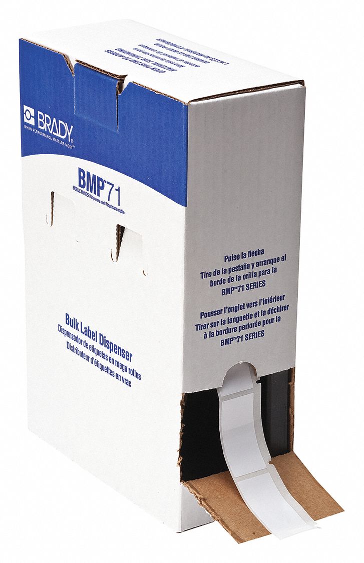 1 in x 2 in, Paper, Precut Label Roll in Box - 5WKV0|BM71-20-424 - Grainger
