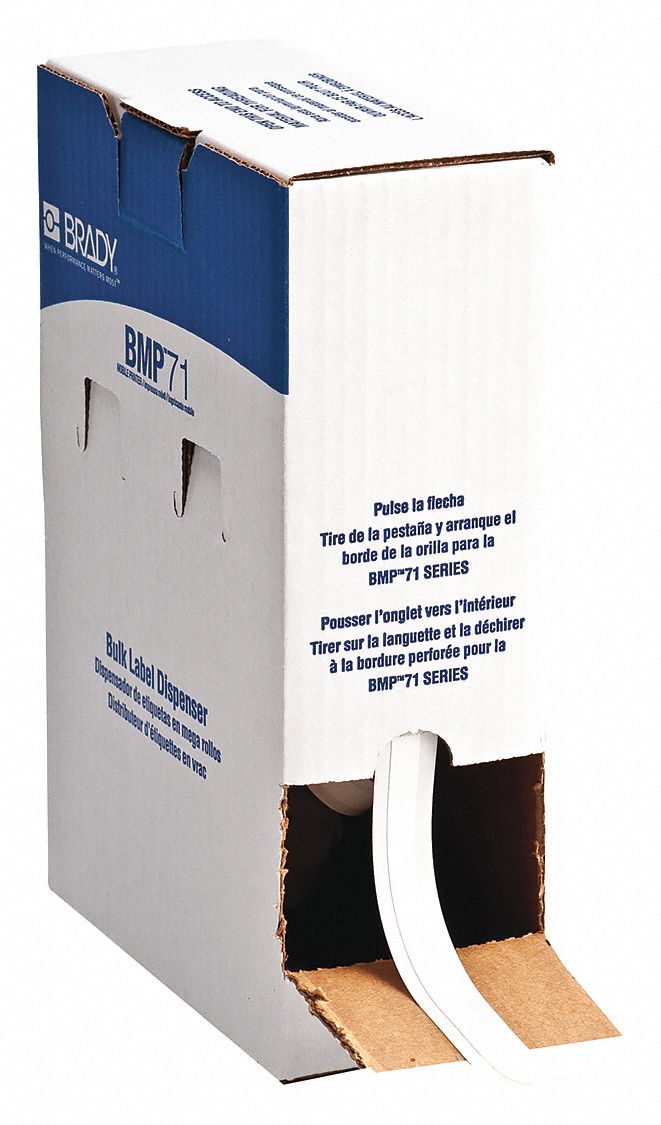 3/8 in, 3/8 in x 300 ft, Continuous Label Roll in Box - 5WLD8|BM71C-375 ...