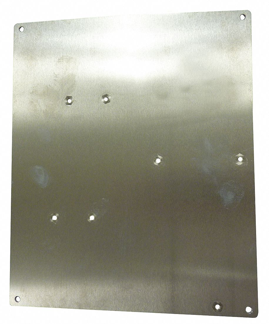 Back Plate, Aluminum, Gray Finish, For Use With: Wall-Mount Enclosures ...