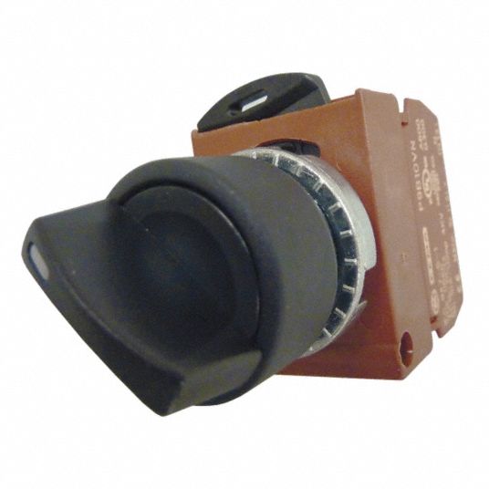 ABB, 22 mm Panel Mounting Size, 3 Positions, Selector Switch - 5WMW7|M3SS1-10B & MCBH-00 & (2 ...