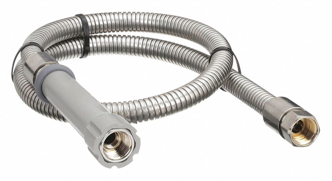 T&S BRASS, Stainless Steel, Stainless Steel, Pre-Rinse Hose - 5WMX4|B ...