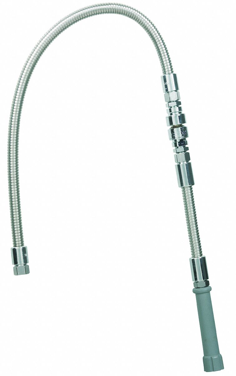T&S BRASS, Stainless Steel, Stainless Steel, Pre-Rinse Hose - 5WMX5|B ...