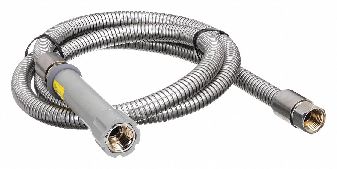 T&S BRASS, Stainless Steel, Stainless Steel, Pre-Rinse Hose - 5WMX6|B ...
