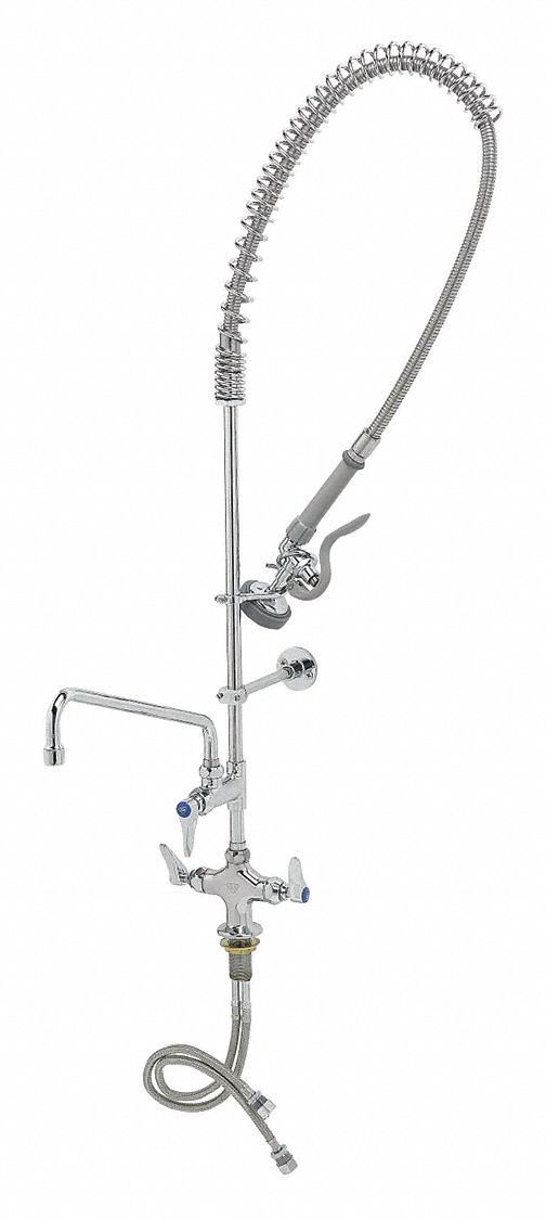 T&S BRASS, Deck, Single-Post, Pre Rinse Faucet - 5WMY2|B-2338 - Grainger