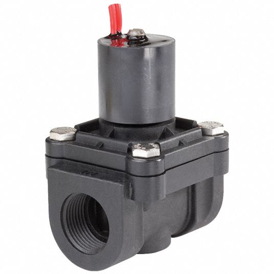 Delrin Solenoid Valve, 2-Way/2-Position Valve Design, Normally Closed ...