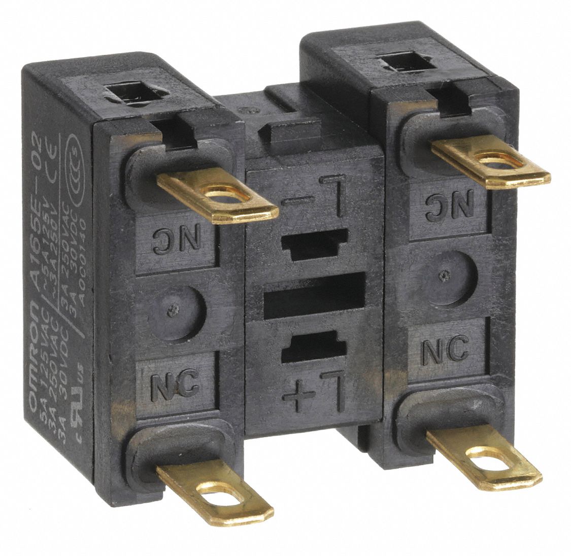 OMRON, 16 mm Panel Mounting Size, 2NC, Contact Block - 5WRD0|A165E-02 ...