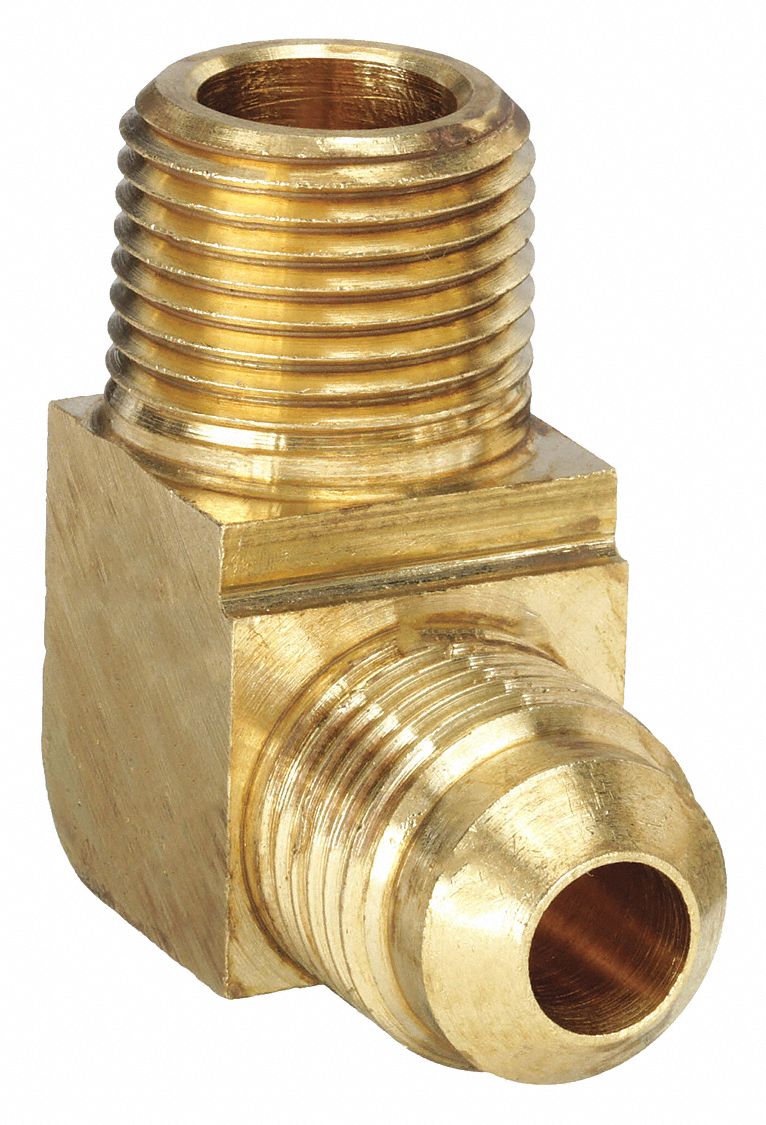 1/2 in OD x 1/2 in Pipe Fitting Size, Flared/Threaded, Extruded Male ...