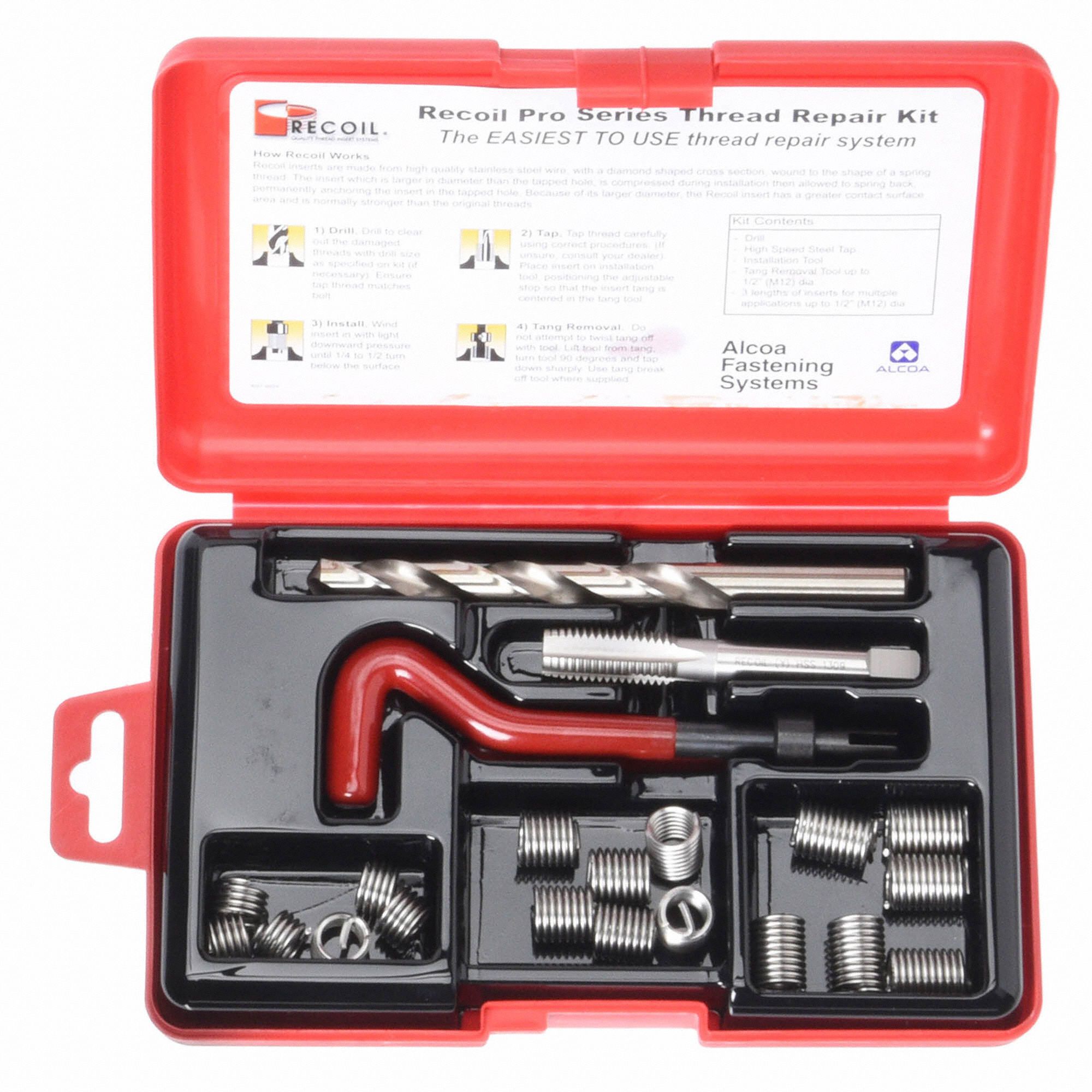 GRAINGER APPROVED 18-8 Stainless Steel Helical Thread Repair Assortment ...