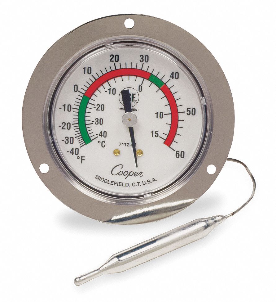 Analog Panel Mount Thermometer - Grainger