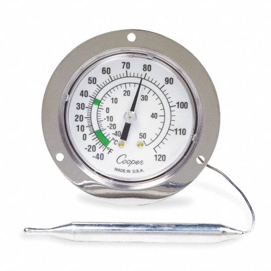 Analog Panel Mount Thermometer - Grainger