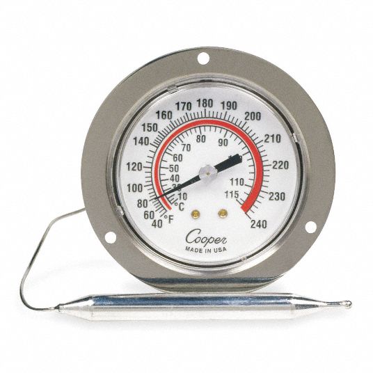 COOPER Analog Panel Mount Thermometer - 5WX78|7112-05 - Grainger