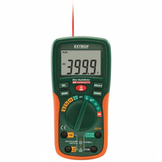EXTECH (R) EX230 Series, Compact, Digital Multimeter, 4000 Instrument ...