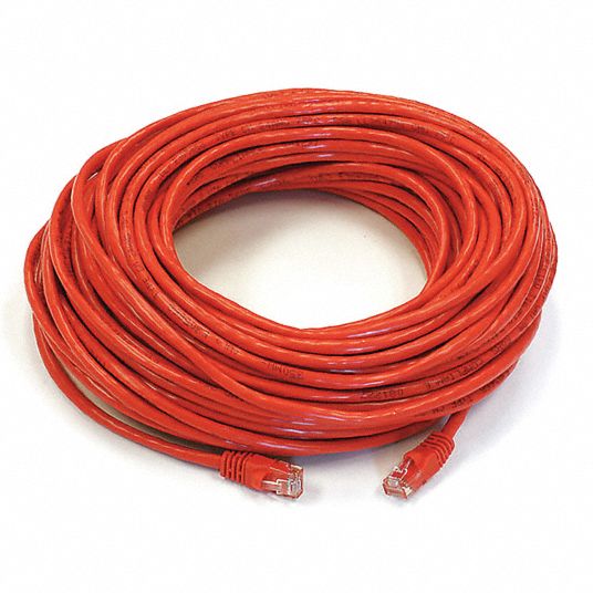 6, RJ45, RJ45, Booted, Booted, Shielded No, 100 ft Length - Patch Cord ...