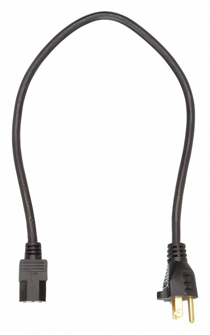 2 ft Lg, NEMA 5-15P Plug, Power Cord - 5XFN3|5XFN3ID - Grainger