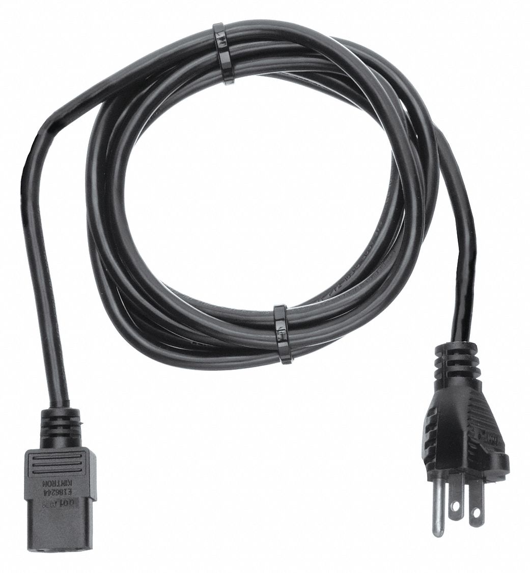 18 AWG Wire Size, 10 ft Cord Lg, Power Cord - 5XFP2|5XFP2ID - Grainger