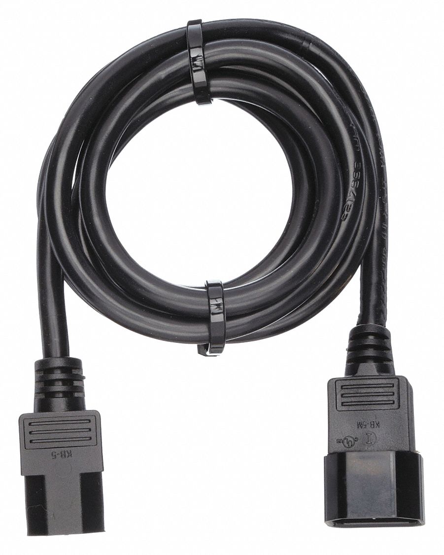 6 ft Lg, IEC C14 Plug, Power Cord - 5XFR6|5XFR6ID - Grainger