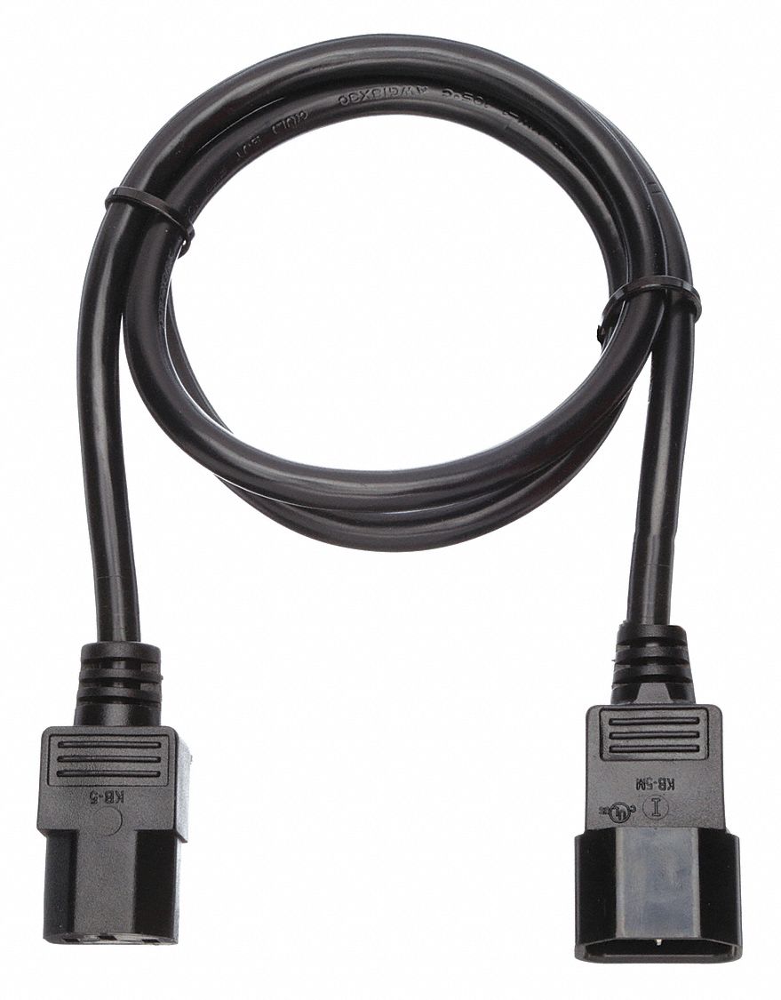 3 ft Lg, IEC C14 Plug, Power Cord - 5XFT0|5XFT0ID - Grainger
