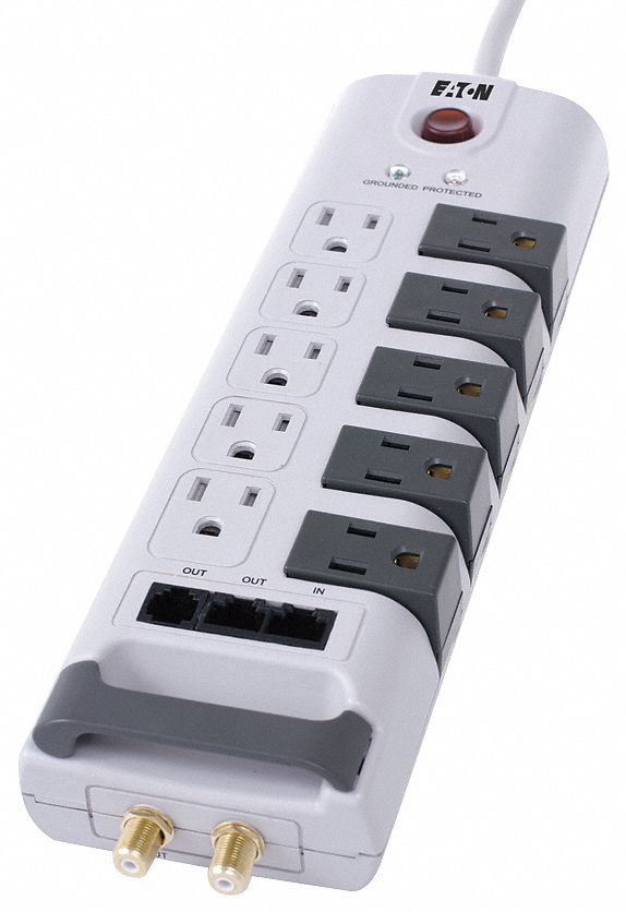 Surge Protector, Ivory - Grainger