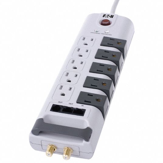 Surge Protector, Ivory - Grainger