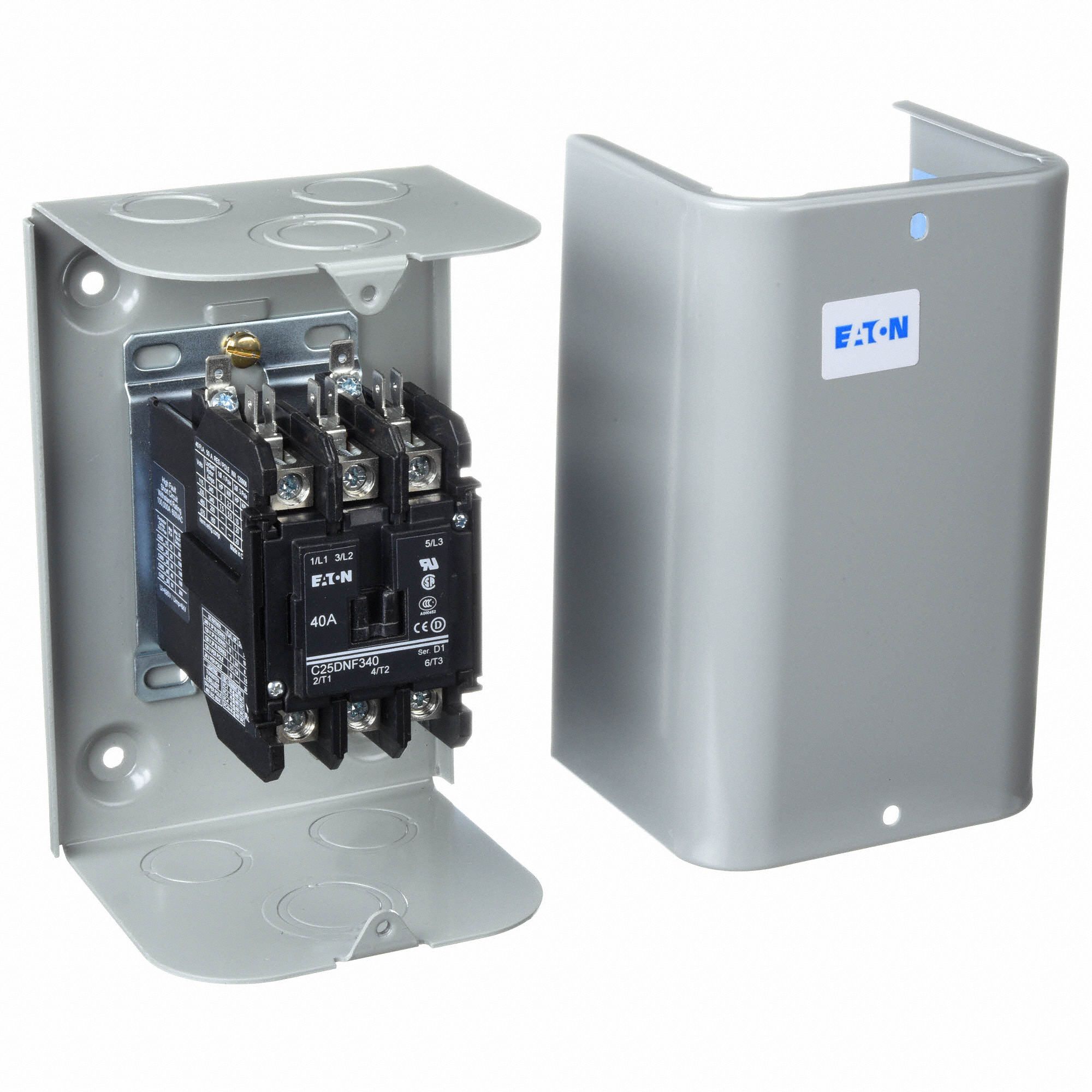 EATON 120V AC Definite Purpose Contactor; No. of Poles 3, 40 Full Load ...