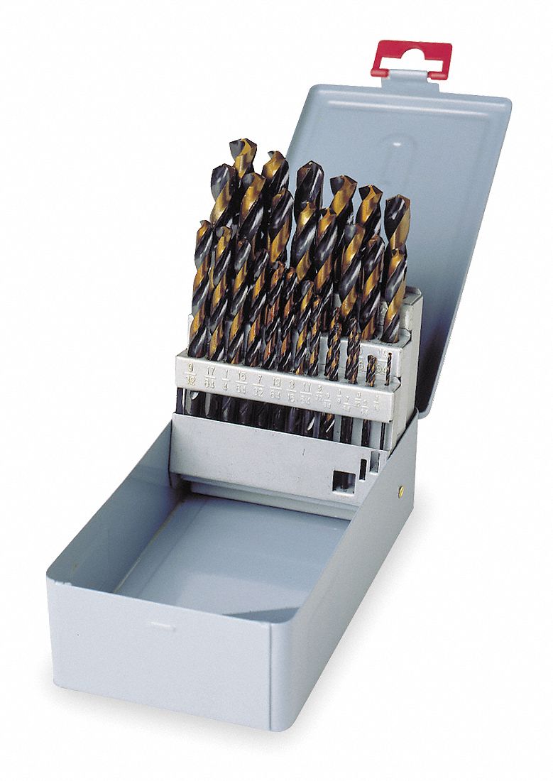 Reduced Shank Drill Bit Set, Drill Bit Point Angle 135° - Grainger