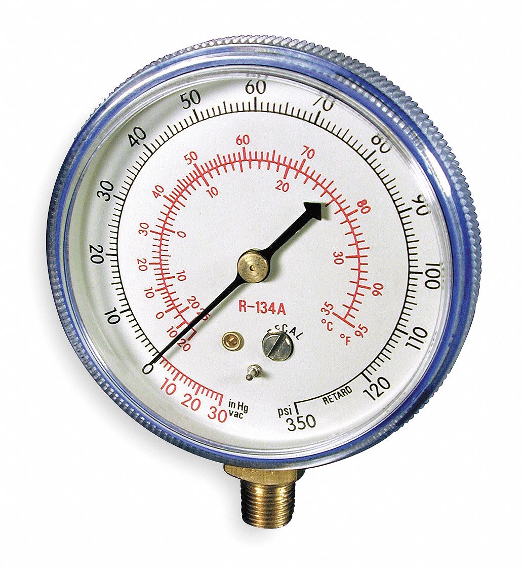 Compound Gauge 30 Hg To 120 350 Psi Grainger