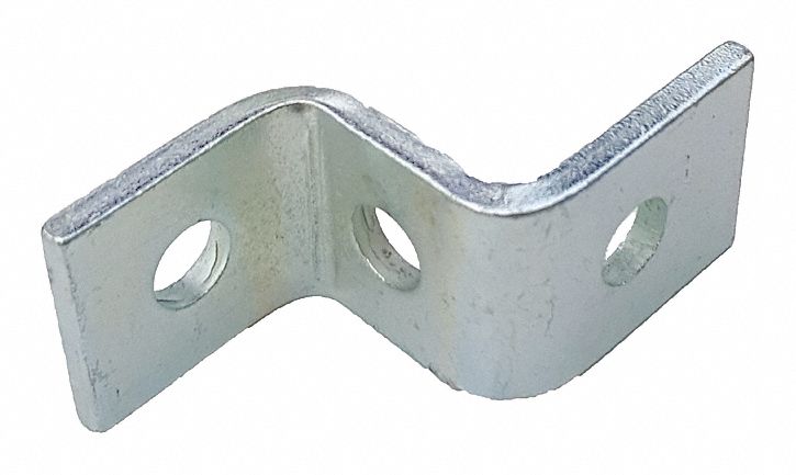 GRAINGER APPROVED Steel Channel Z Bracket, Electro Galvanized Finish ...