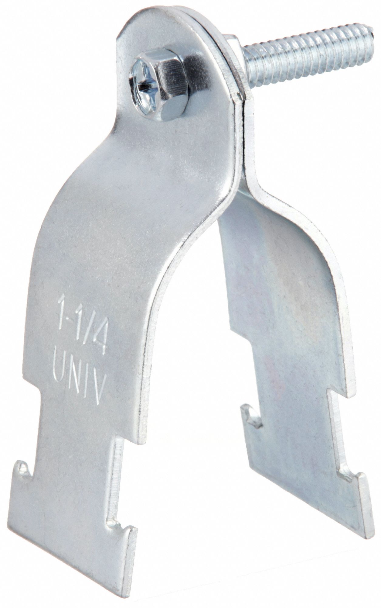 Steel, Electroplated, Conduit Strap Clamp - 5YB98|V111 1-1/4EG - Grainger