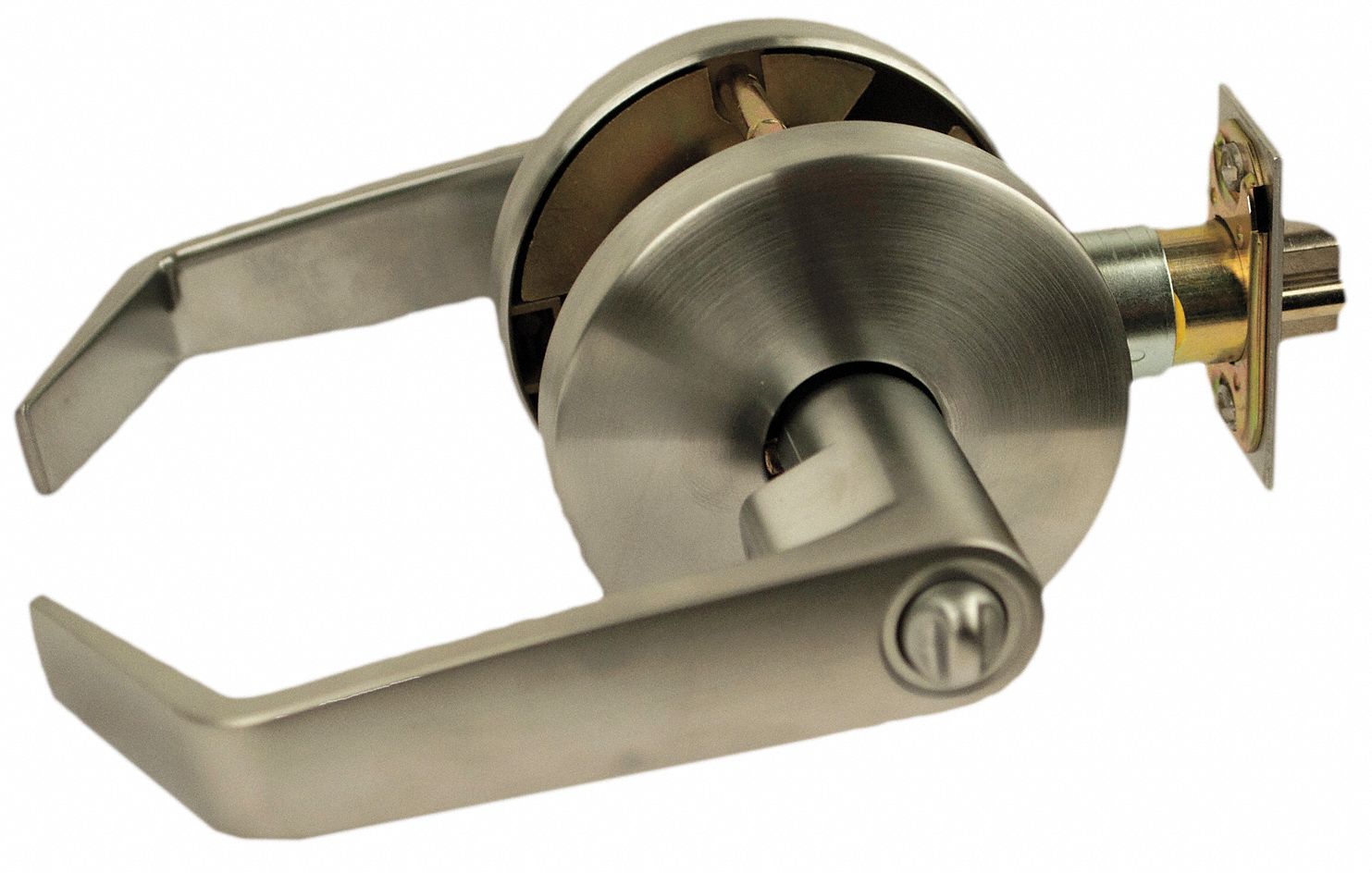 Lever, Mechanical, Heavy Duty, Keyed Different, Satin Chrome, 2 3/4 in ...
