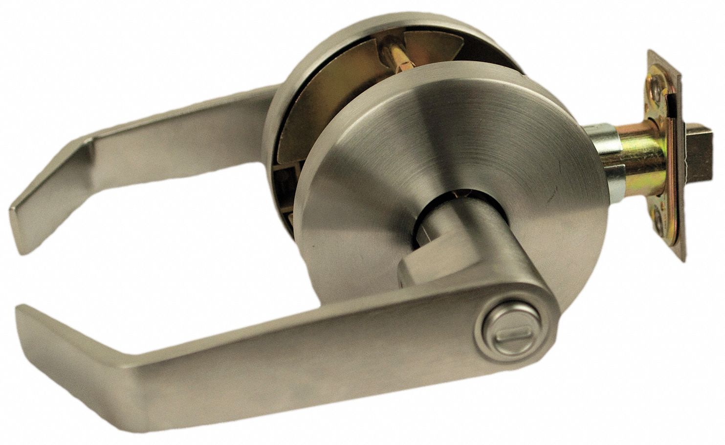 Lever, Mechanical, Medium Duty, Keyed Different, Satin Chrome, 2 3/4 in ...