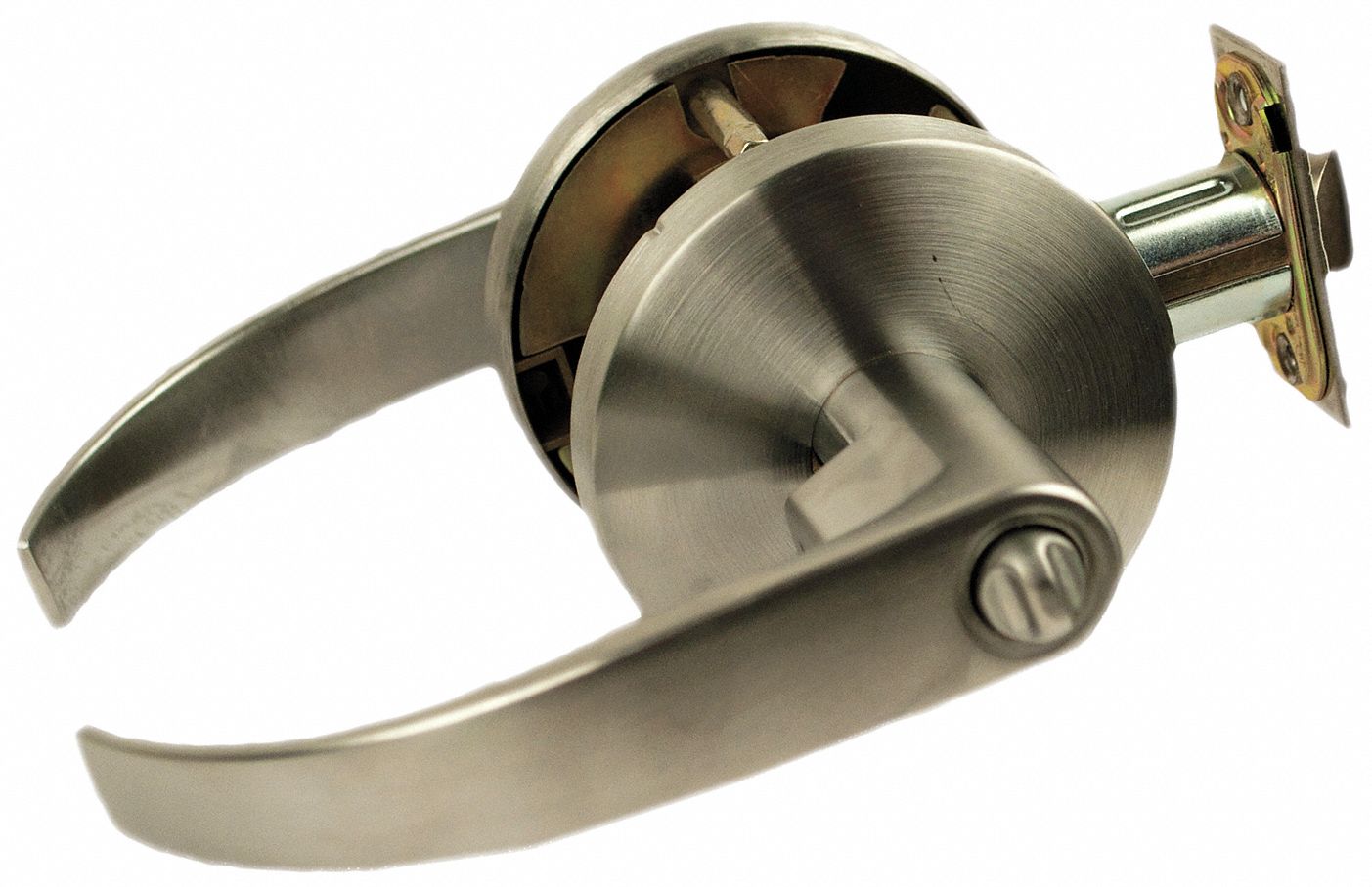 Lever, Mechanical, Heavy Duty, Keyed Different, Satin Chrome, 2 3/4 in ...